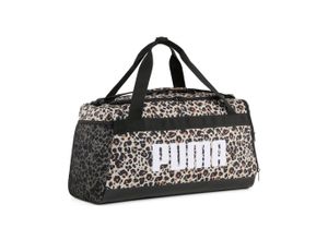 4069156961067 - Sporttasche PUMA CHALLENGER AOP SMALL SPORTS BAG Gr B H T 51cm x 28cm x 25cm schwarz (puma schwarz leopard aop) Netz Polyester gemustert Taschen