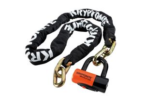 0720018999522 - Diebstahlschutzkette New York 1210 12mm mit Schlüssel 1700mm Orange Schwarz
