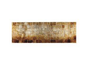 9007019729077 - Monee Objektbild  Braun Gold  Holz  TanneTanne  Strukturen  rechteckig  180x56 cm  handgemalt 3D-Effekt  Bilder Und Zubehör Wandbilder
