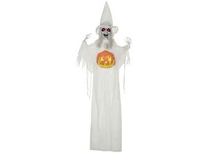 4255633536136 - Geisterhexe Halloween Dekoration mit Spezialeffekten und Soundfunktion weiß (Farbe weiß)