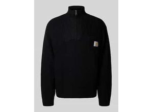 4068584309366 - Strickpullover mit Stehkragen und Reißverschluss