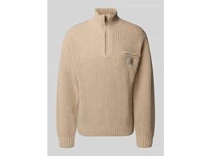 4068584309250 - Strickpullover mit Stehkragen und Reißverschluss