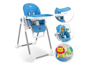 4260663283189 - KIDIZ® 3in1 Hochstuhl Kinderhochstuhl inkl Spielbügel  Babyliege  Kombihochstuhl Babyhochsitz 7 höhenverstellbar Verstellbare Rückenlehne  mitwachsend ab 0 Monate bis 6 Jahre Babystuhl
