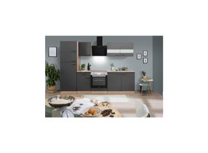 4260407699221 - Küchenzeile ca 270 cm mit Kühlschrank-versch Ausführungen - Grau