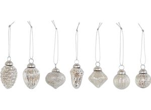 4064118992561 - Christbaumschmuck Weihnachtsdeko Christbaumschmuck silber (silberfarben) Glas LEGER HOME BY LENA GERCKE Weihnachtsbaumschmuck Weihnachtsbaumschmuck Weihnachtsanhänger Weihnachtsbaumklammer Weihnachtsbaumschleife Weihnachtsbaumspitze aus Glas