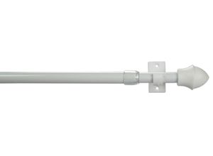 4016318007217 - Scheibenstange Paradiso Gardinenstangen Gr L 135 cm - 225 cm Ø 12 mm 1 läufig weiß Gardinenstangen ohne Bohren