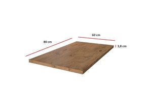 4260304599419 - Arbeitsplatte 80 cm 38 mm Küchenzeile Küchenblock Eiche Lancelot Küche Vigo