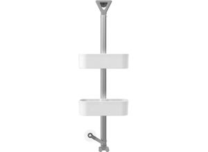 4250004832527 - Duschregal BISCHOF Dusch- und Badhängeregal silber (silbern) B24cm H77cm T95cm Regale mit 2 Ablagen