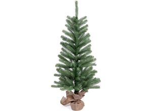 4028998048053 - Künstlicher Weihnachtsbaum IC WINTERWORLD Tannenbaum künstlicher Christbaum Weihnachtsbäume Gr Höhe 120 cm bis grün (grün natur) Künstliche Weihnachtsbäume Weihnachtsdeko mit Jutebeutel um den Betonfuß