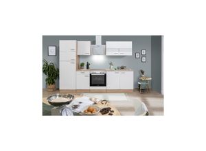 4260407699207 - Küchenzeile ca 270 cm mit Kühlschrank -versch Ausführungen - weiß
