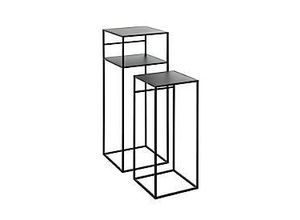 4001070255075 - Beistelltisch-Set 2er quadratisch B 260 300 x T 260 300 x H 630 850 mm Stahlrohr Metall pulverbeschichtet schwarz 4001070255075 - Beistelltisch-Set 2er quadratisch B 260 300 x T 260 300 x H 630 850 mm Stahlrohr Metall pulverbeschichtet schwarz