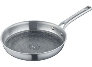 4006189023331 - Bratpfanne Tricion Resist bnature  Chrom  Metall  rund  hitzebeständige Griffe backofengeeignet PFOA-frei PTFE-frei energiesparend 