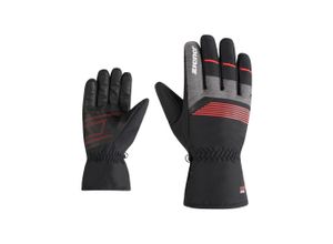 4068657074122 - Skihandschuhe ZIENER GEVIN-Z glove man Herren Gr 105 schwarz (schwarz rot) Obermaterial 100% Polyester  Innenhand 100% Polyester  Futter 100% Polyester  Wattierung 100% Polyester Handschuhe