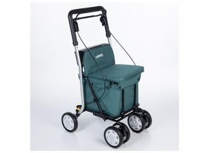 8436589221512 - CARLETTEinkaufstrolley Einkaufswagen Shopping Trolley Rollatoren für SeniorenMaximale Sitzbelastung 125 kg 30L Wasserdichte Tasche aus Polyester-Dunkelcyan