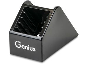 4023012342254 - Zubehöraufbewahrungsständer GENIUS Nicer Dicer Speed schwarz B128cm H16cm Kunststoff Geschirrständer zum platzsparenden Verstauen des Nicer Dicer Speed inkl Zubehör
