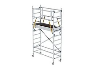 4031405950801 - Munk Rollgerüst Aluminium-Rundrohr Arbeitshöhe bis 72 m Fahrbalken 1500 mm GS-geprüft DIN EN 1004 H 210 m