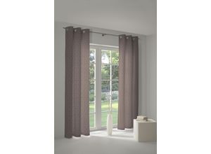 4004567270711 - Vorhang ADAM Vorhang Urban Cactus mit Ösen aus 100 % Bio-Baumwolle Gr 1 braun (dunkelbraun) B145cm H145cm Jacquard Baumwolle (Bio-Baumwolle) Gardinen Vorhang Urban Cactus aus Bio-Baumwolle Made in Germany