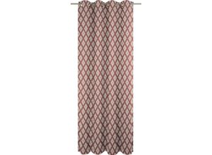 4004567192754 - Vorhang ADAM Gr 3 rot (cherryrot) B145cm H225cm Jacquard Baumwolle (Bio-Baumwolle) Gardinen Blickdichter Vorhang Retro Floret aus Bio-Baumwolle Made in Germany