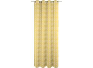 4004567195656 - Vorhang ADAM Vorhang Romantic Puligny Light aus 100 % Bio-Baumwolle Ösen (1 St) Gr 1 gelb (hellgelb) B145cm H145cm Jacquard Baumwolle (Bio-Baumwolle) Gardinen Vorhang Romantic Puligny Light aus 100 % Bio-Baumwolle Ösen (1 St)