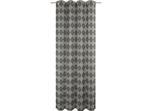 4004567210045 - Vorhang ADAM Vorhang Romantic Puligny aus 100 % Bio-Baumwolle Ösen (1 St) Gr 1 schwarz B145cm H145cm Jacquard Baumwolle (Bio-Baumwolle) Gardinen Vorhang Romantic Puligny aus 100% Bio-Baumwolle Ösen (1 St)
