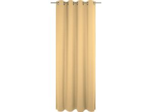 4004567197247 - Vorhang ADAM Vorhang Graphic Ventus Light aus 100 % Bio-Baumwolle Ösen (1 St) Gr 1 gelb (dunkelgelb) B145cm H145cm Jacquard Baumwolle (Bio-Baumwolle) Gardinen Vorhang Graphic Ventus Light aus 100% Bio-Baumwolle Ösen (1 St)