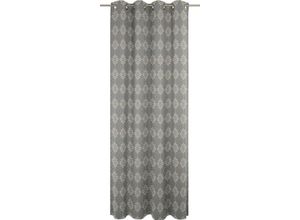 4004567195571 - Vorhang ADAM Vorhang Romantic Puligny Light aus 100 % Bio-Baumwolle Ösen (1 St) Gr 1 grau (dunkelgrau) B145cm H145cm Jacquard Baumwolle (Bio-Baumwolle) Gardinen Vorhang Romantic Puligny Light aus 100 % Bio-Baumwolle Ösen (1 St)