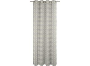 4004567195618 - Vorhang ADAM Vorhang Romantic Puligny Light aus 100 % Bio-Baumwolle Ösen (1 St) Gr 1 grau (hellgrau) B145cm H145cm Jacquard Baumwolle (Bio-Baumwolle) Gardinen Vorhang Romantic Puligny Light aus 100 % Bio-Baumwolle Ösen (1 St)