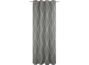 4004567190415 - Vorhang ADAM Vorhang Casket Valdelana Light aus 100 % Bio-Baumwolle Ösen (1 St) Gr 1 grau (dunkelgrau) B145cm H145cm Jacquard Baumwolle (Bio-Baumwolle) Gardinen Vorhang Casket Valdelana Light aus 100% Bio-Baumwolle Ösen (1 St)