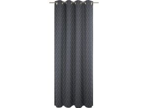 4004567210533 - Vorhang ADAM Vorhang Indian Cortezada aus 100 % Bio-Baumwolle Ösen (1 St) Gr 1 blau (dunkelblau) B145cm H145cm Jacquard Baumwolle (Bio-Baumwolle) Gardinen Vorhang Indian Cortezada aus 100% Bio-Baumwolle Ösen (1 St)