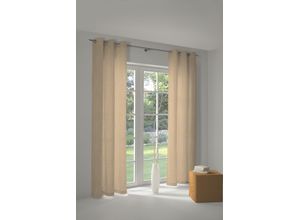 4004567272487 - Vorhang ADAM Vorhang Easy Diamond aus 100 % Bio-Baumwolle Ösen (1 St) Gr 1 gelb (curry) B145cm H145cm Jacquard Baumwolle (Bio-Baumwolle) Gardinen Blickdichter Vorhang Easy Diamond aus Bio-Baumwolle Made in Germany