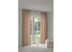 4004567270483 - Vorhang ADAM Vorhang Urban Cactus mit Ösen aus 100 % Bio-Baumwolle Gr 1 braun B145cm H145cm Jacquard Baumwolle (Bio-Baumwolle) Gardinen Vorhang Urban Cactus aus Bio-Baumwolle Made in Germany