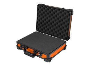 4010537155247 - HMF 15502-18 Transportkoffer mit Rasterschaumstoff Universalkoffer 39 x 29 x 12 cm Orange