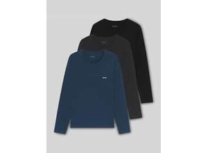 4063547827932 - Regular Fit Langarmshirt aus reiner Baumwolle im 3er-Pack