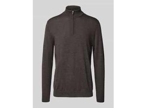 8716172382579 - Pullover aus Merinowolle mit Troyer-Kragen 8716172382579 - Pullover aus Merinowolle mit Troyer-Kragen