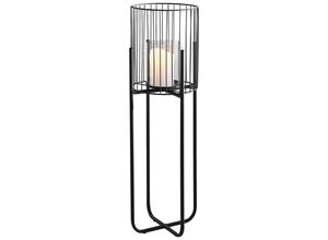 4057984015335 - Xxxl Windlicht  Schwarz  Metall Glas  22x63x22 cm  Glaseinsatz  Dekoration Windlichter & Laternen Windlichter