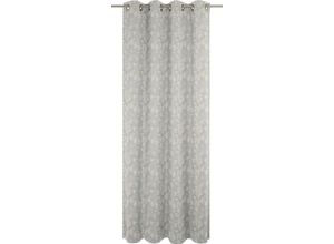 4004567191580 - Vorhang ADAM Vorhang Flower Cuvée Light aus 100% Bio-Baumwolle Ösen (1 St) Gr 1 grau (hellgrau) B145cm H145cm Jacquard Baumwolle (Bio-Baumwolle) Gardinen Vorhang Flower Cuvée Light aus Bio-Baumwolle Made in Germany