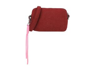 4059065275263 - Schultertasche FRITZI AUS PREUSSEN Jony Suede Jacky Damen Gr B H T 7cm x 145cm x 22cm rot Lederimitat unifarben Taschen mit angerauter Materialoberfläche