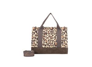 4059065274815 - Henkeltasche FRITZI AUS PREUSSEN Leo Camel Damen Gr B H T 40cm x 295cm x 14cm braun (beige braun) Baumwolle Taschen aus robustem Canvas