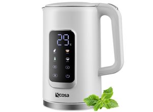 4260677794244 - Ecosa Edelstahl Wasserkocher m Temperatureinstellung 17L 2200W Weiß