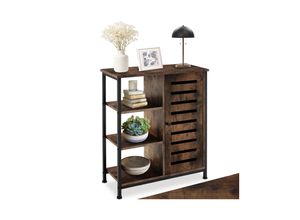 4061173243416 - tectake® Sideboard Industrial Style Ablage und 3 offene Fächer mit höhenverstellbaren Kunststofffüßen 70 x 32 x 82 cm
