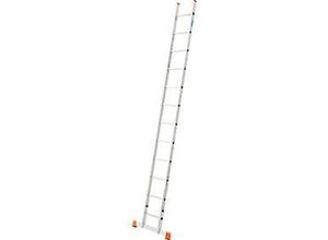 4009199120526 - Anlegeleiter Krause Sibilo 1-teilig 12 Sprossen bis 150 kg Fußstopfen B 360 x T 60 x H 3550 mm Aluminium