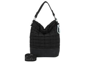 4059065275188 - Henkeltasche FRITZI AUS PREUSSEN Olga Limited Black Bubble Damen Gr B H T 27cm x 37cm x 17cm schwarz Nylon unifarben Taschen aus mattem 3D-Bubble Nylon-Material