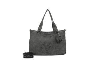 4059065274280 - Henkeltasche FRITZI AUS PREUSSEN Joly Waffly Black Damen Gr B H T 41cm x 28cm x 15cm schwarz Kunstfaser unifarben Taschen mit kleiner Retro-Pocket-Maus extra