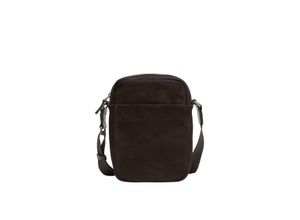 4059184154685 - Umhängetasche MARC OPOLO aus hochwertigem Veloursleder Damen Gr B H T 17cm x 25cm x 7cm coffee Leder Taschen