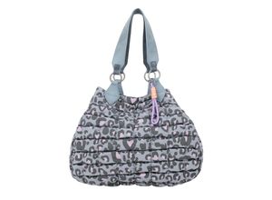 4059065274884 - Henkeltasche FRITZI AUS PREUSSEN Leo Bubble Soft Anthra Damen Gr B H T 15cm x 29cm x 42cm blau Baumwolle Taschen mit tollem Griff und großen Füllvolumen