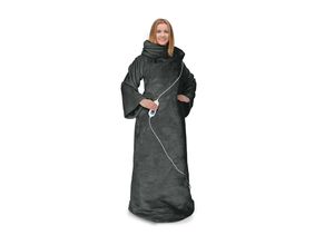 4060656519611 - Slanket Heizdecke mit Ärmeln 120W 155x180cm Coral Fleece Anthrazit 155 x 180 cm