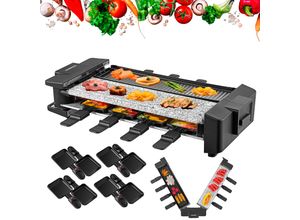 4260677793582 - Steinborg Raclette Grill für 8 Personen m teilbarer Grillfläche 1500W