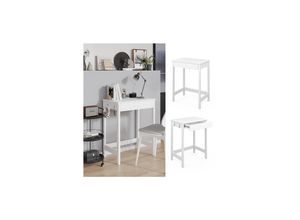 4066731445141 - Schreibtisch Surrey Weiß 60 x 40 cm mit Schublade