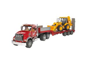 4001702028138 - bruder Modellfahrzeug MACK Granite Tieflader und JCB 4CX Baggerlader