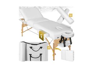 4061173246783 - tectake® 3 Zonen Massageliege-Set inklusive Lagerungsrollen und Tragetasche klappbar und höhenverstellbar 218 x 102 x 65 - 90 cm